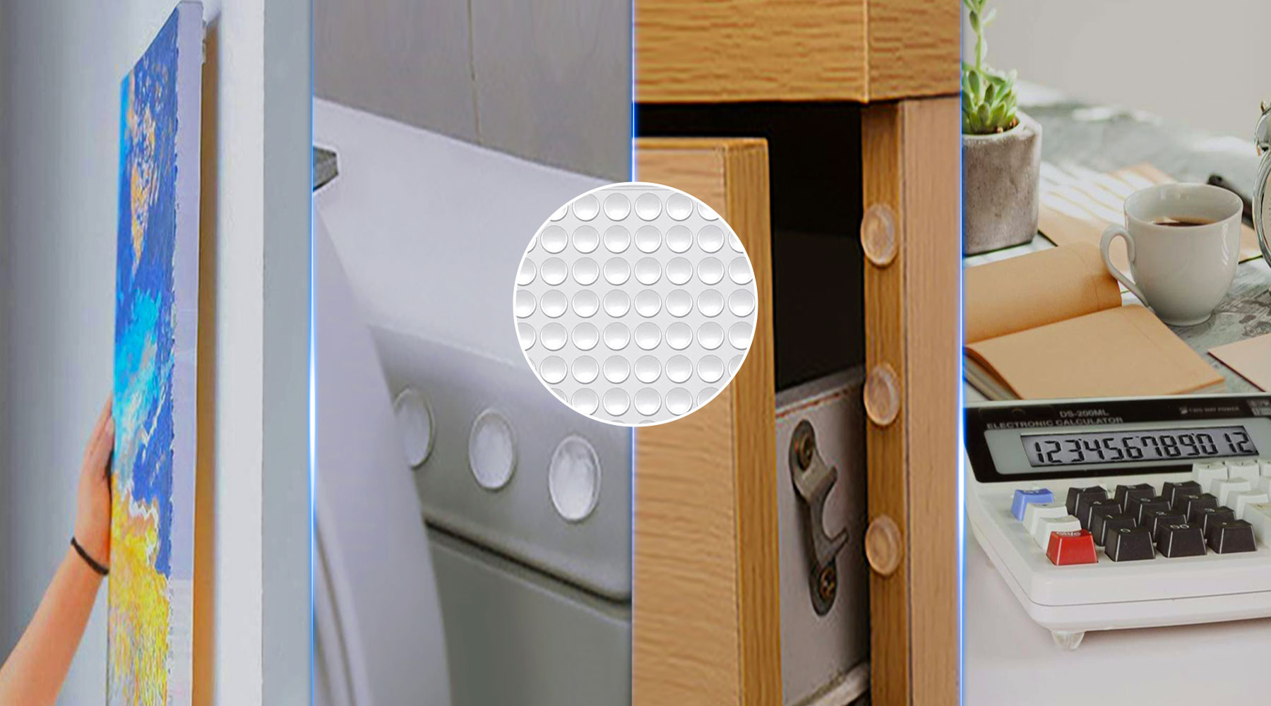 HASTHIP® Set of 100 Pieces Round Adhesive Silicone Bumper– Hasthip