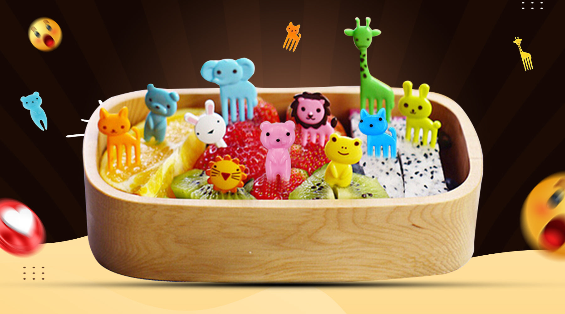 HASTHIP® 10 Pcs Food Fruit Forks for Kids– Hasthip