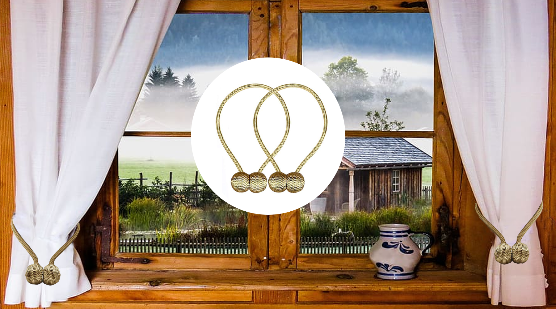 HASTHIP Polyester Solid Curtain Tiebacks– Hasthip