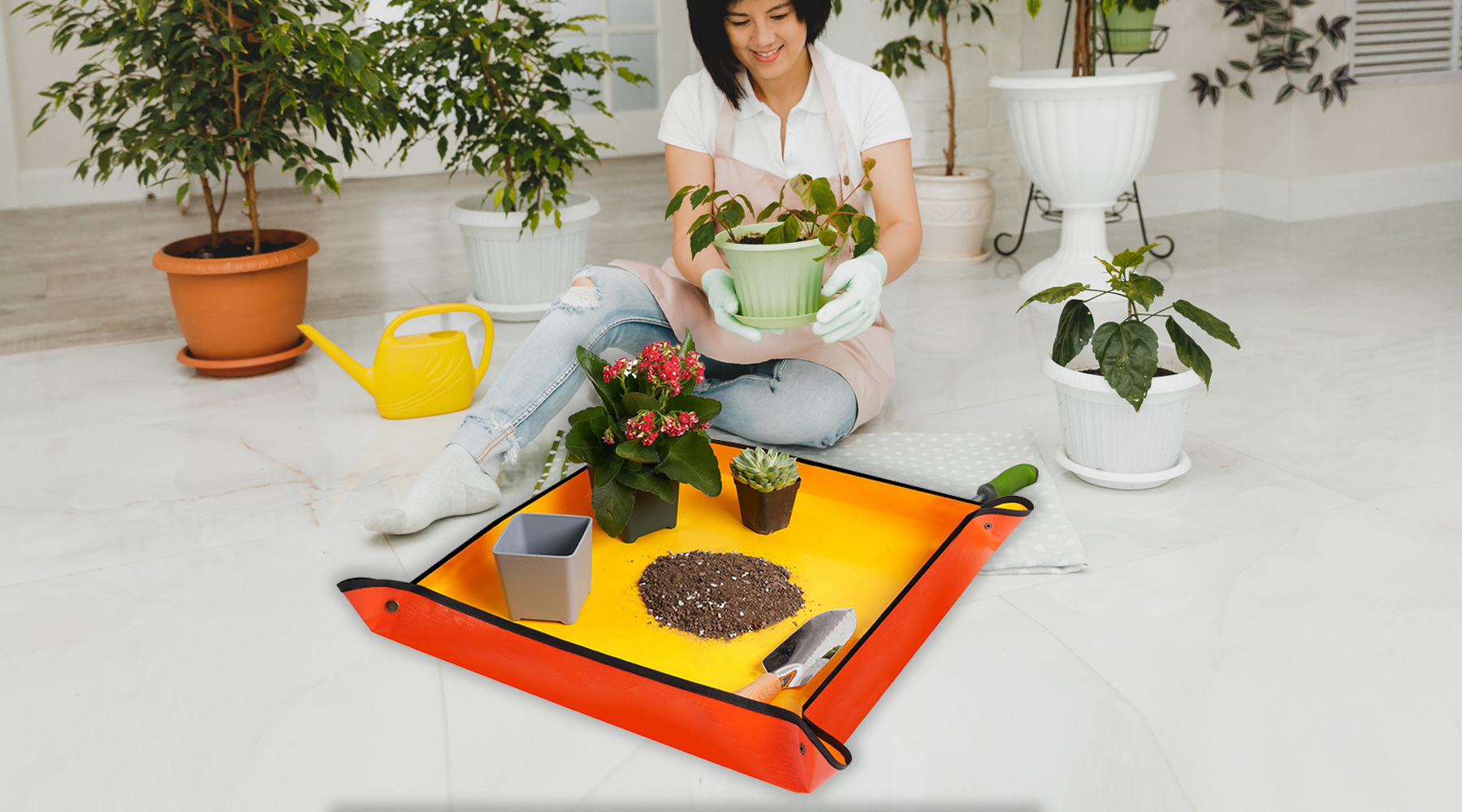Cultivating Green Serenity With Our Gardening Mats for Indoor Plant Ca ...