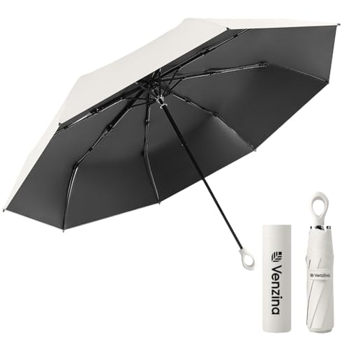 HASTHIP UPF 50+ Sun Protection Travel Umbrella - Beige– Hasthip
