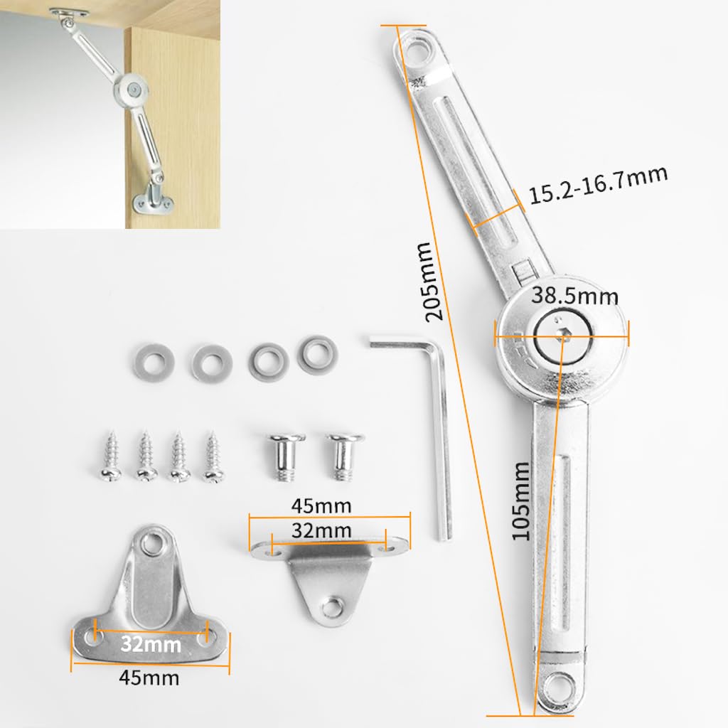 HASTHIP® Gas Pressure Door Hinge for Cabinet Door, Lift-Up Hinge Suppo ...