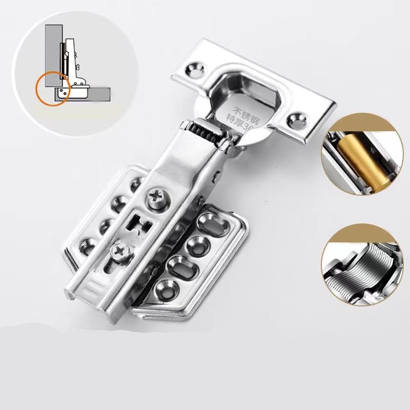 HASTHIP® 2Pcs Cabinet Door Hinge Stainless Steel Cabinet Door Hinge Mo ...