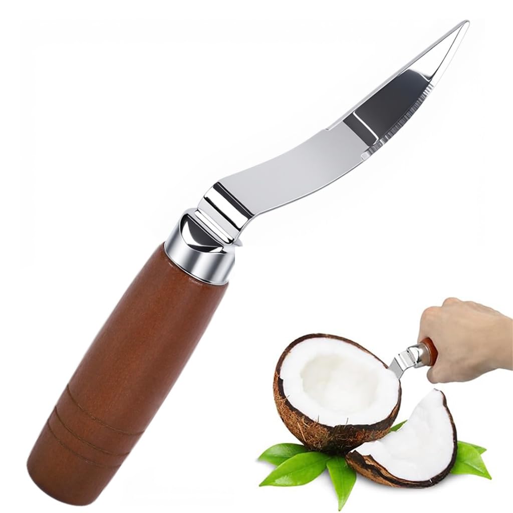 HASTHIP Coconut Pulp Scraper Tool for Easy Pulp Removal with Curved Bl ...