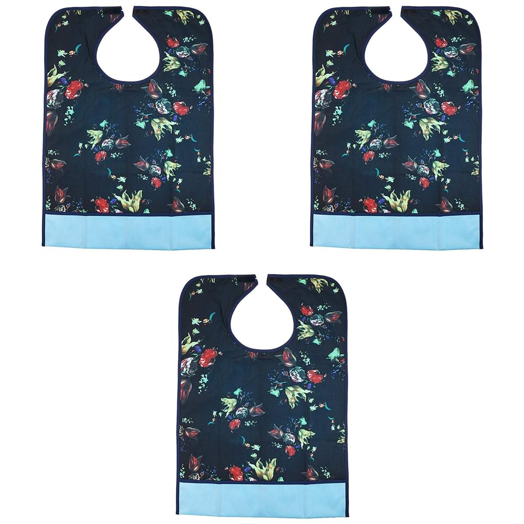 HASTHIP Adult Bibs Clothing Protectors 65x45cm Waterproof with Crumb C ...