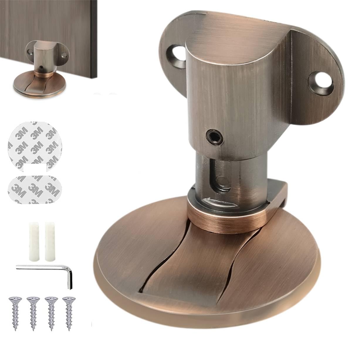 HASTHIP Adjustable No Drill Magnetic Door Stopper for Bedroom and ...