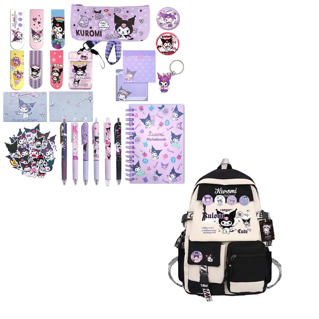 HASTHIP Kuromi School Supplies Set with 23 Pcs Notebook and Pouch for ...