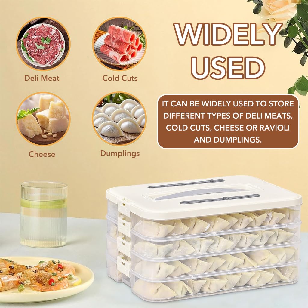 HASTHIP Multi - Layer Dumplings Box Food Storage Container with Lid ...
