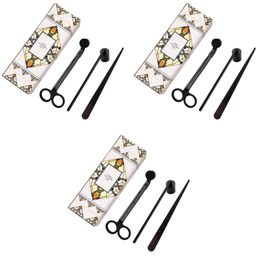 HASTHIP Candle Accessory Set with 3pcs Wick Trimmer Snuffer and Dipper ...