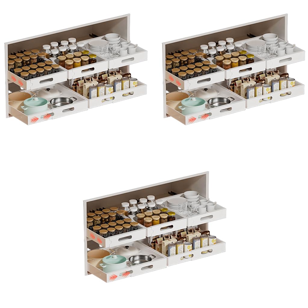 HASTHIP Pull Out Cabinet Organizer for Kitchen Cabinets 34–50cm Width ...