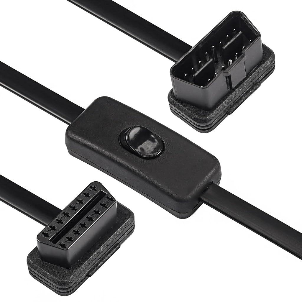 HASTHIP® OBD2 Extension Cable,Ultra-Thin OBDII Male to Female Connecti ...