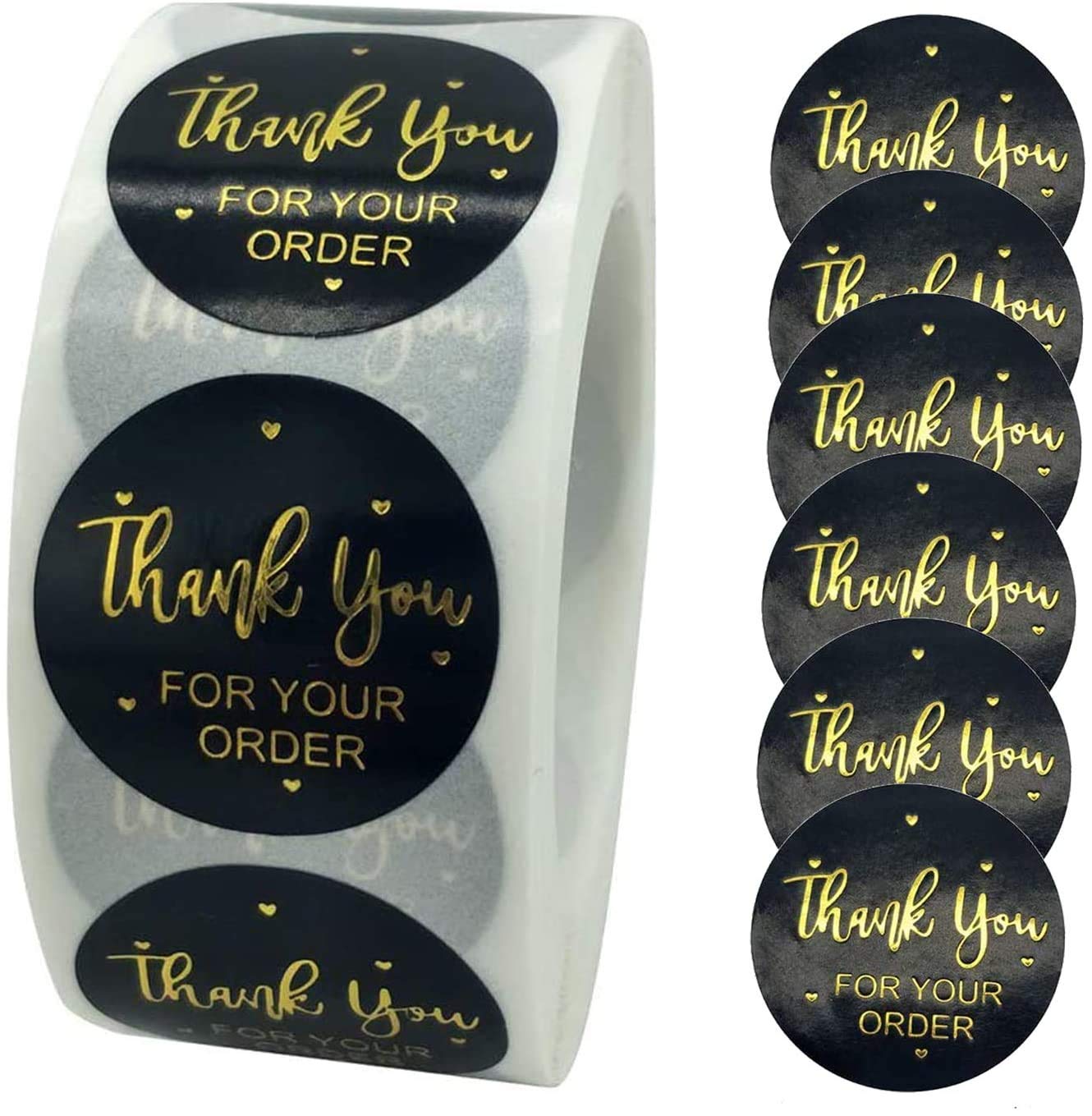 HASTHIP Thank You Stickers for Gift Packaging featuring 500 pcs 1 inch ...