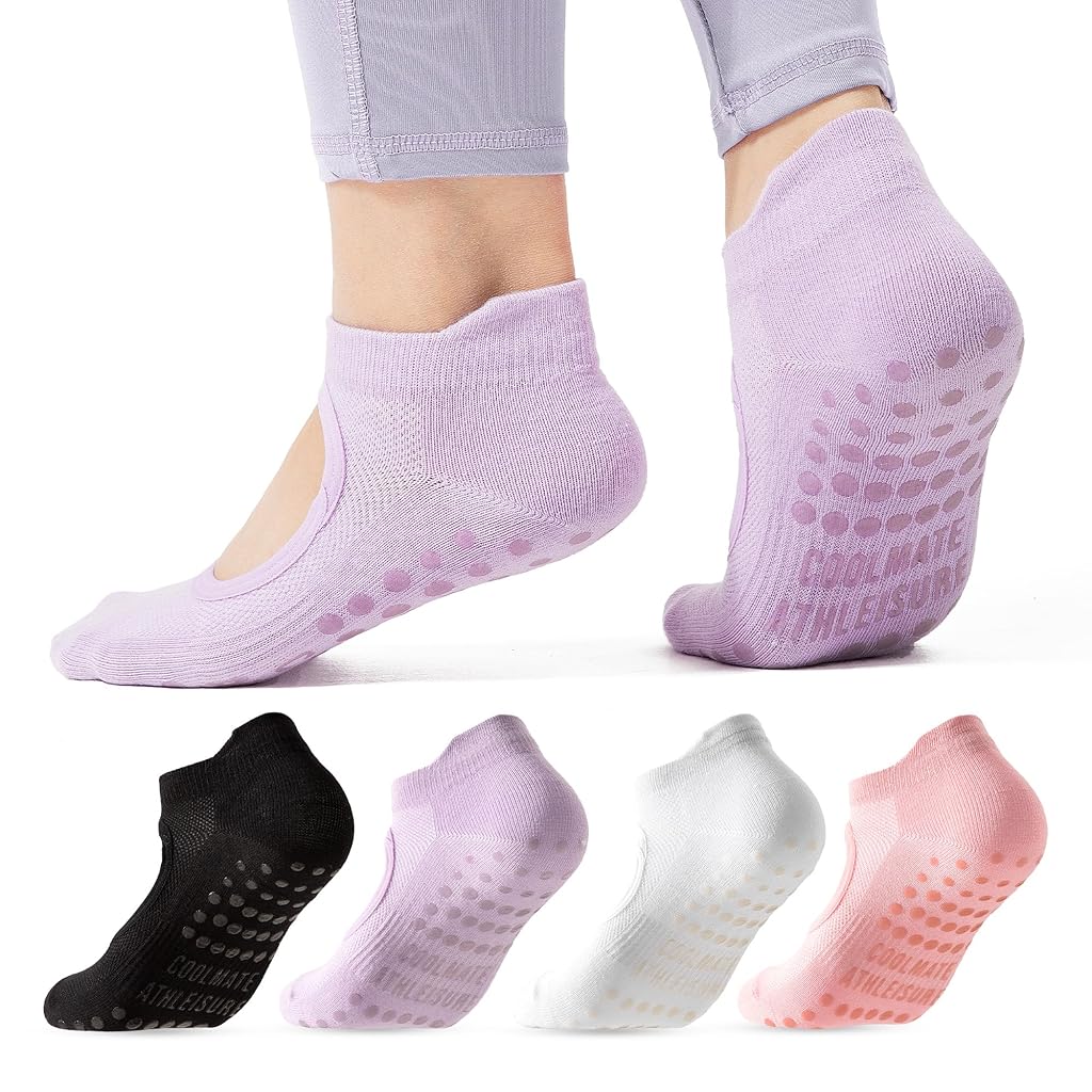 HASTHIP® Pilates Socks with Grips for Women,– Hasthip